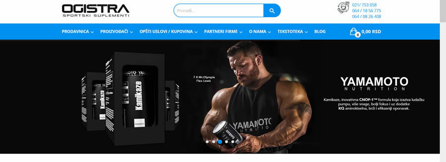 OGISTRA NUTRITION SHOP Internet prodavnica
